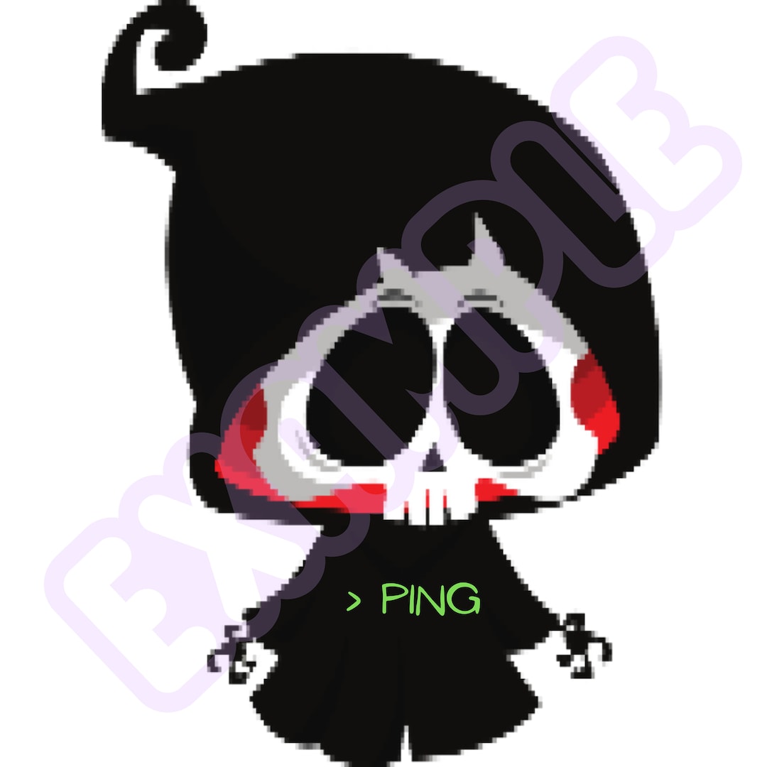 Kawaii Death PING of Death PNG Image - Cyber Security Humor - Etsy