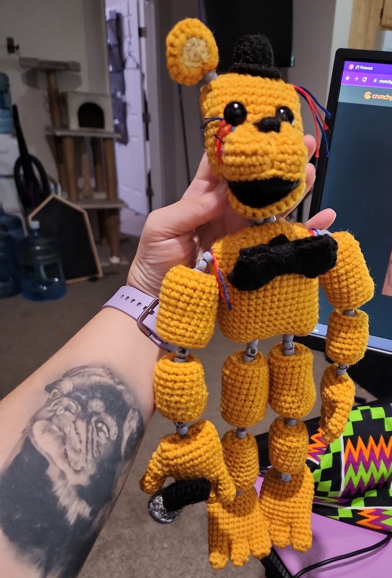 Golden Freddy Amigurumi Crochet Pattern Five Nights of Freddy Inspired ...