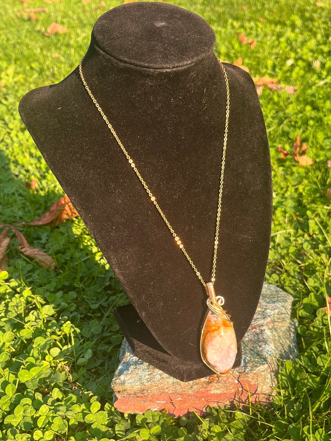 Gold-filled Wire Wrapped Botryoidal Mustard Jasper Pendant - Etsy