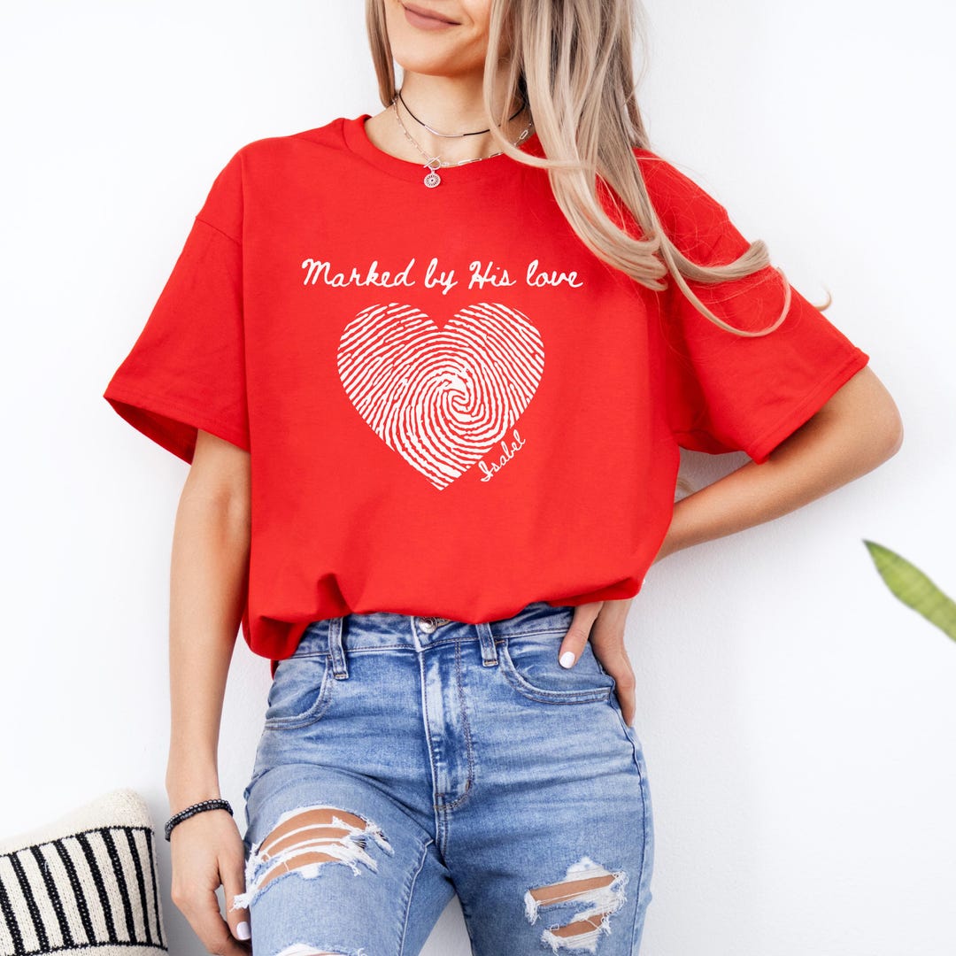 Marked by His Love Sweatshirt, Valentine Days Faith Based, Faithful ...