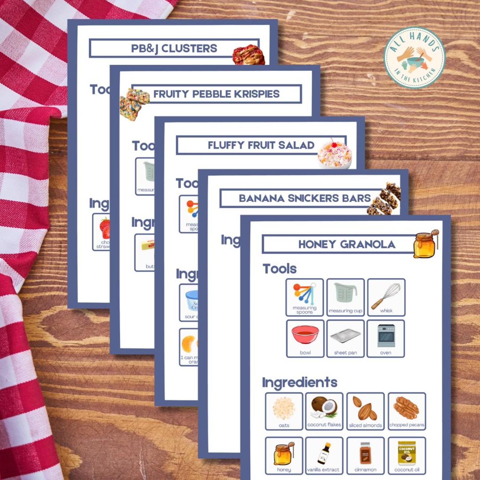 All 30 Recipes | Kids Cooking Printable | Toddler Visual Recipe ...