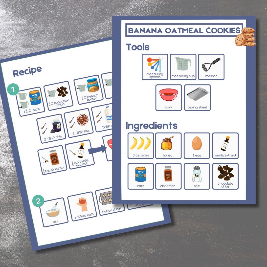 Visual Recipe Cookbook VOL I | 5 Easy, Family-friendly, Toddler Visual ...