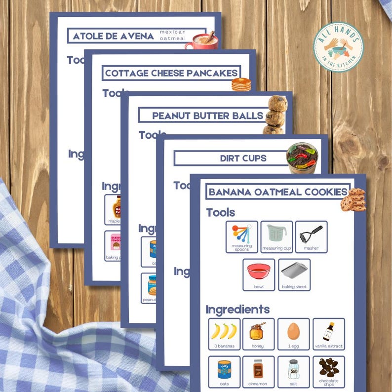 Visual Recipe Cookbook VOL I | 5 Easy, Family-friendly, Toddler Visual ...