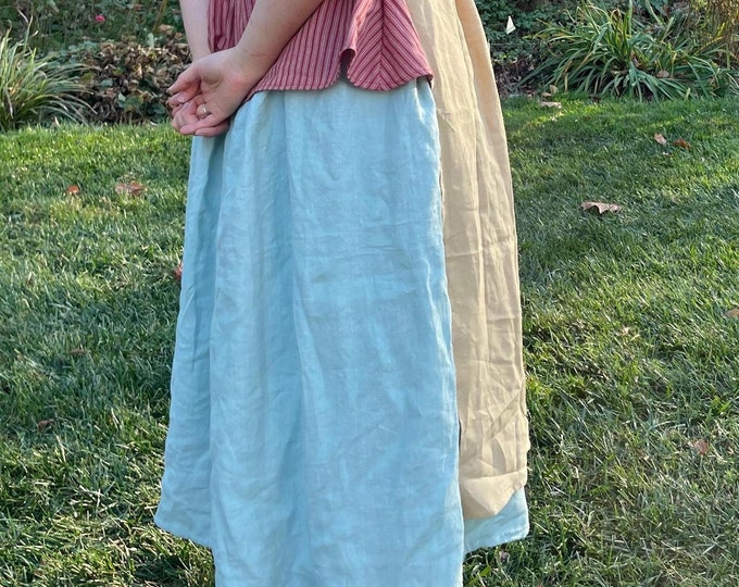 Linen Petticoat 18th Century Petticoat Women’s Colonial Skirt Semi Hand ...
