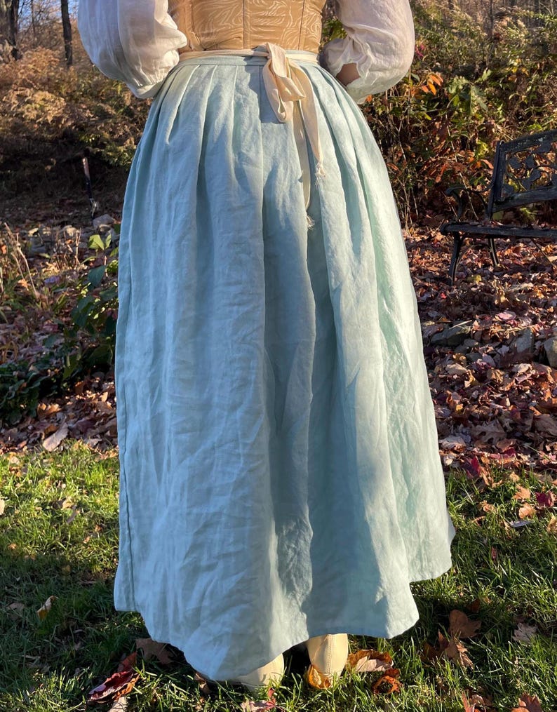 Linen Petticoat 18th Century Petticoat Women’s Colonial Skirt Semi Hand ...