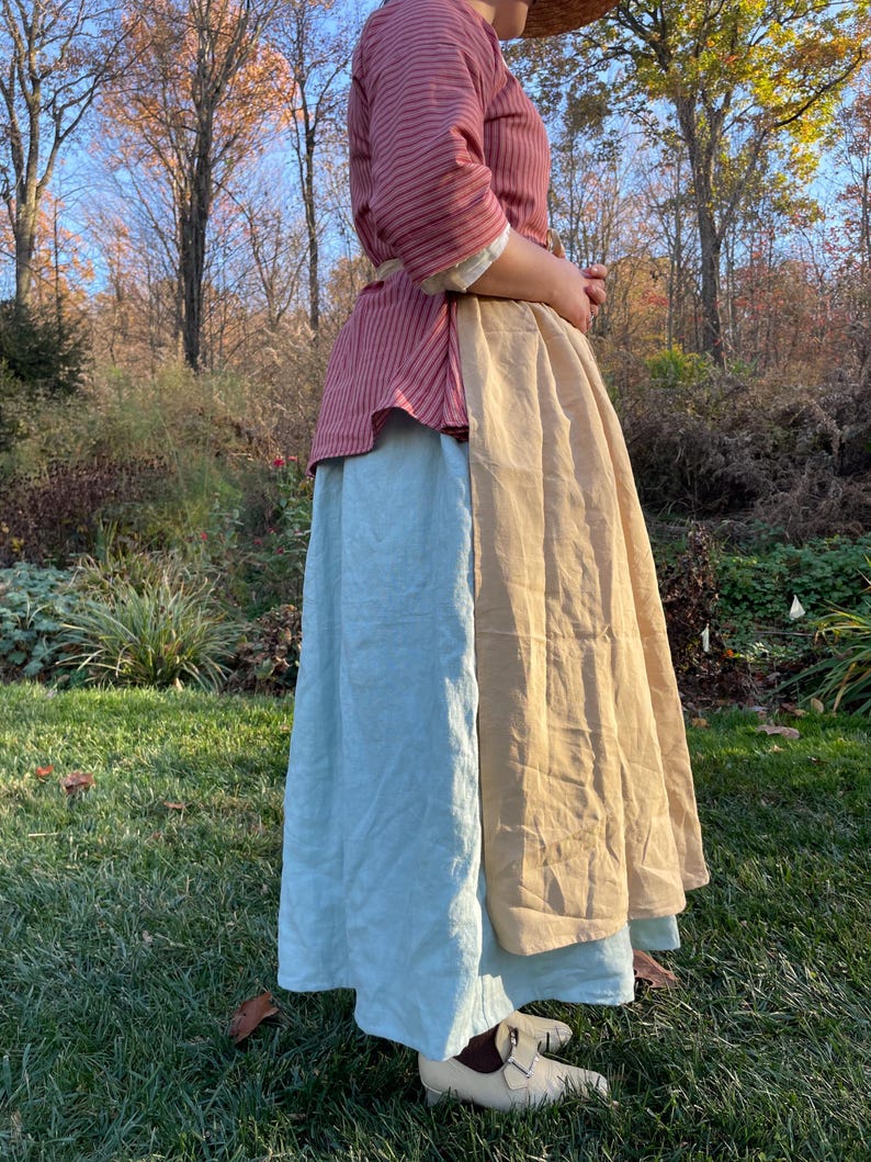 Linen Petticoat 18th Century Petticoat Women’s Colonial Skirt Semi Hand ...