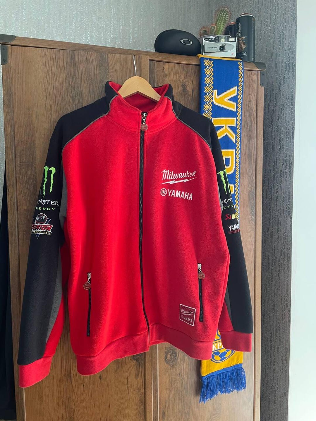Yamaha Racing Milwaukee Vintage Fleece Jacket Large Size Monster ...