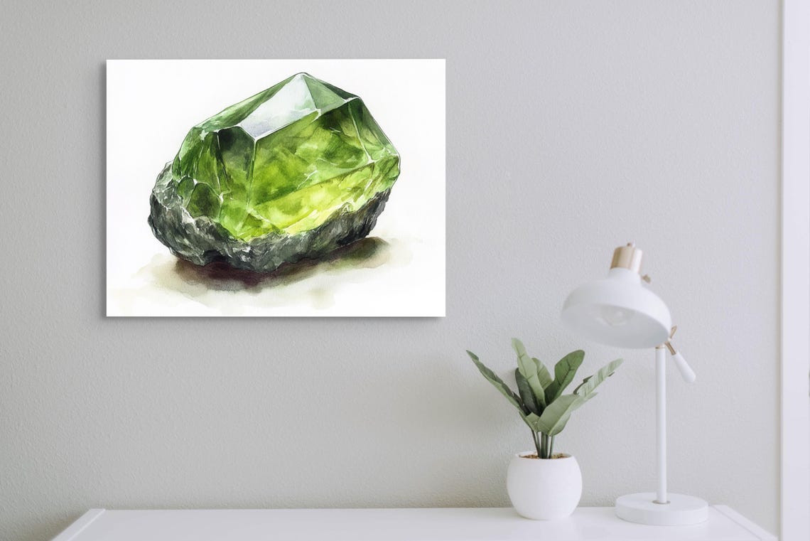 August Birthstone Print: Peridot - Stone of Healing and Protection - Etsy