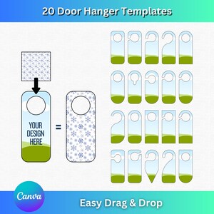 20 Door Hanger Templates: Editable Canva Frames, SVG Files for Cricut ...
