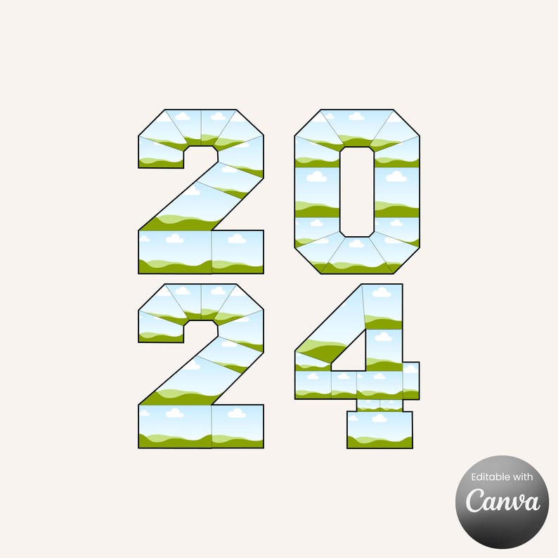 Goodbye 2024 Photo Collage Templates Bundle, New Year Celebration 2025 ...