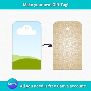 Editable Gift Tag Templates, Gift Tag Svg Bundle, Editable Canva Tag ...