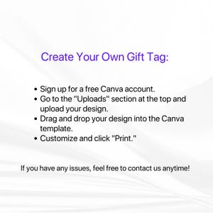 Editable Gift Tag Templates, Gift Tag Svg, Editable Canva Thank You Tag ...