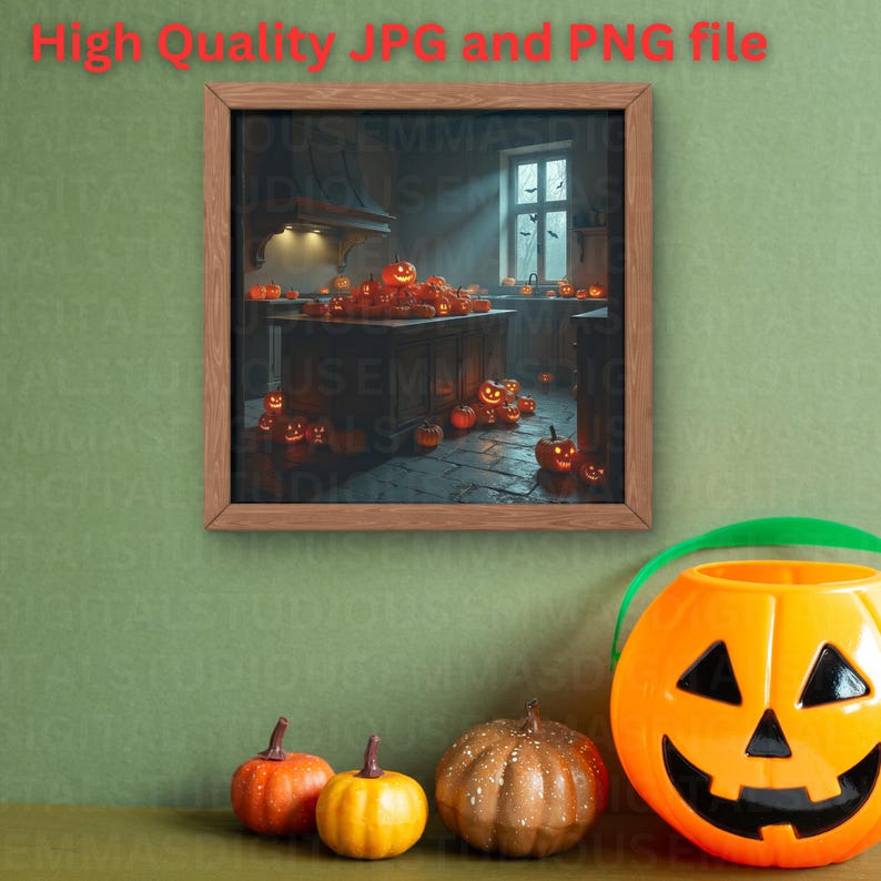 Halloween Kitchen Horror Theme Png & Jpg, 90s Vibe Halloween Design Png ...