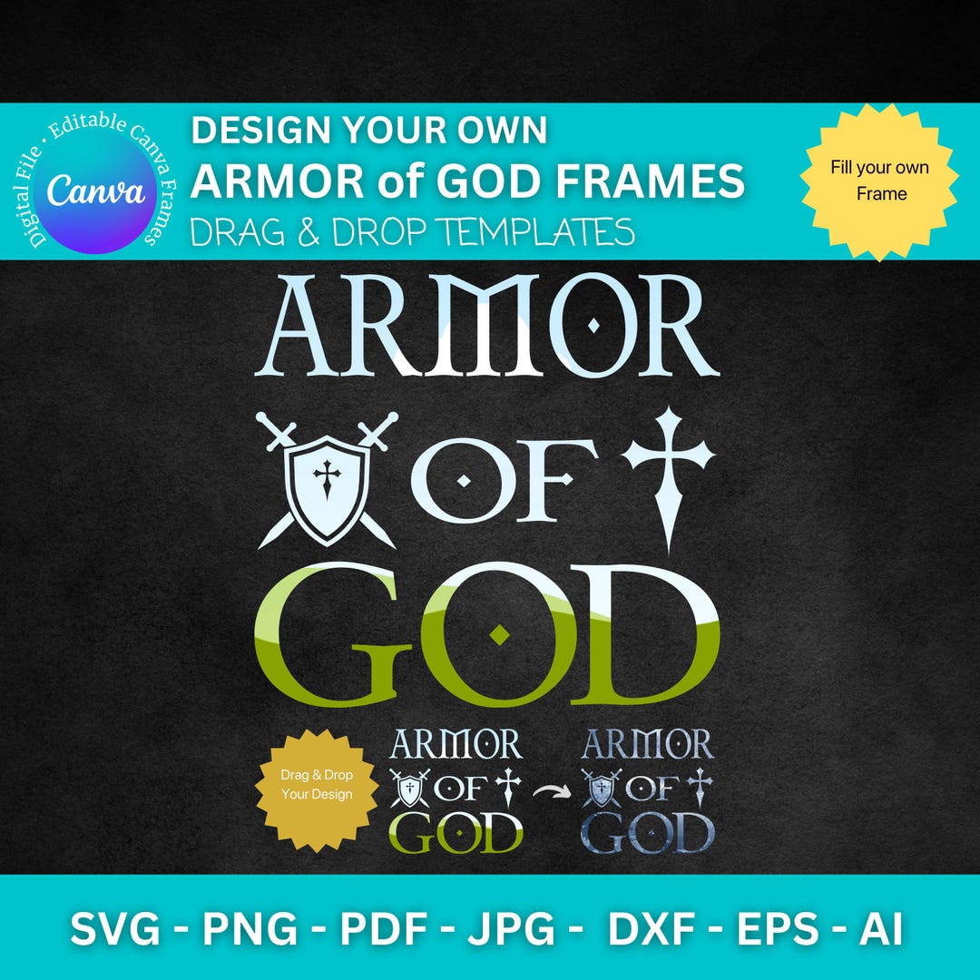 Armor of God Canva Template, Editable Canva Templates, Drag & Drop ...