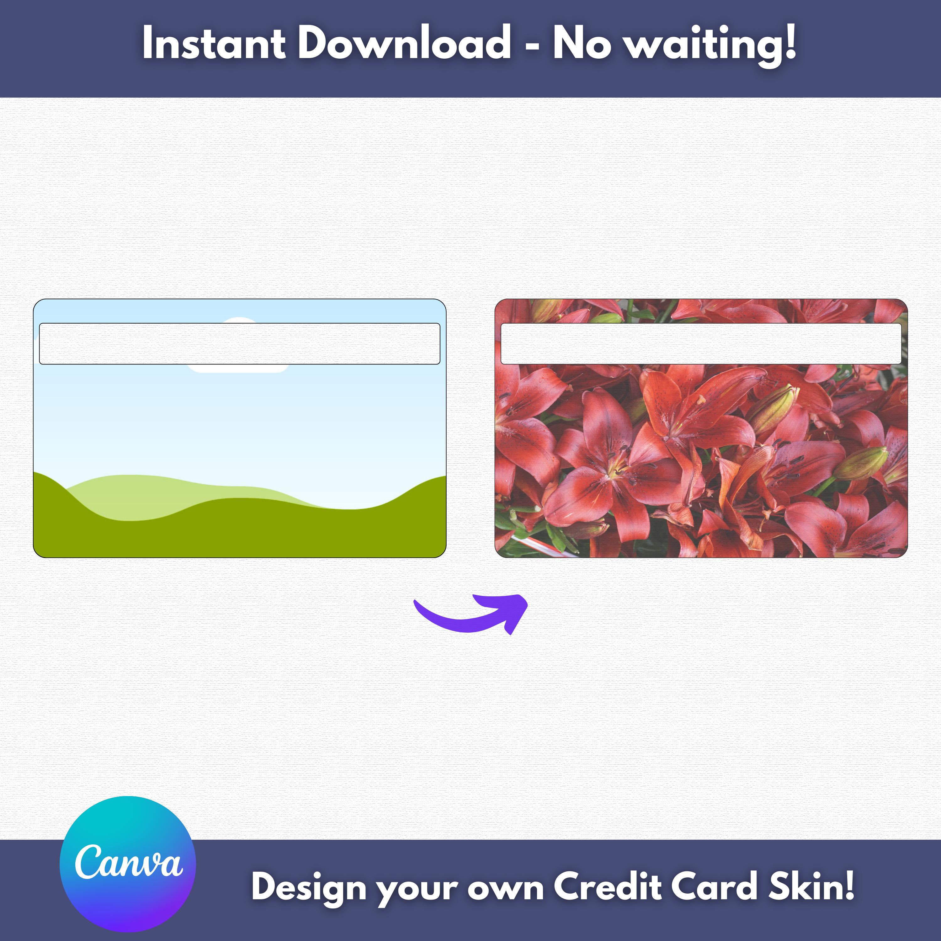 Bank Card Skin Templates, Debit Card Decal Templates, Canva Drag & Drop ...