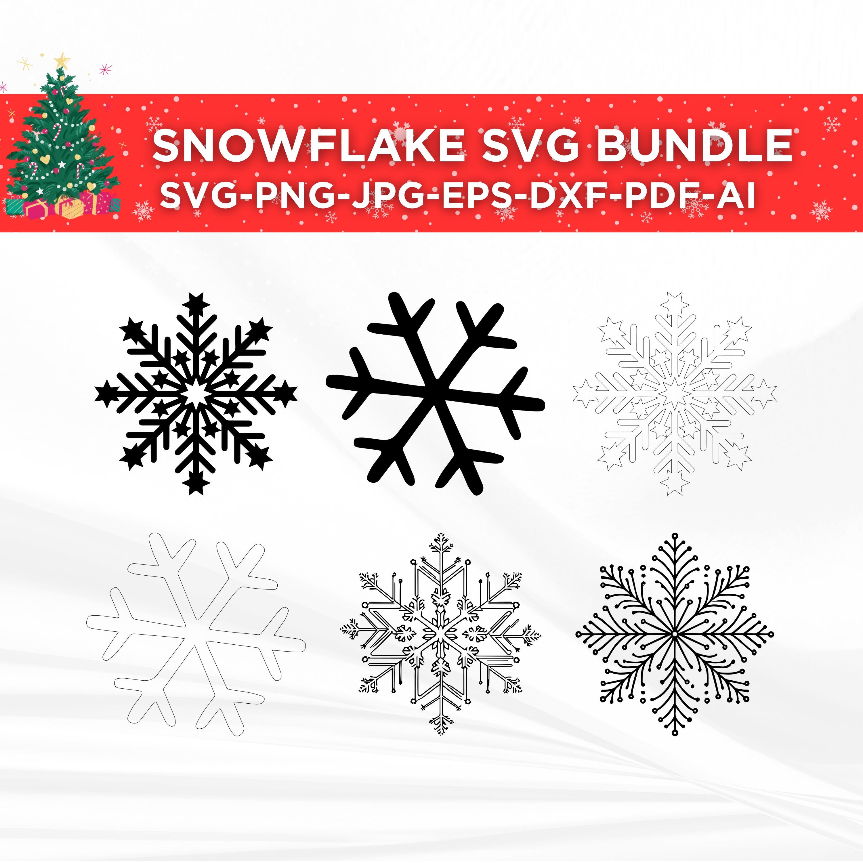 Snowflake Svg Bundle, Blank Snowflake Svg, Winter Snowflake Bundle ...