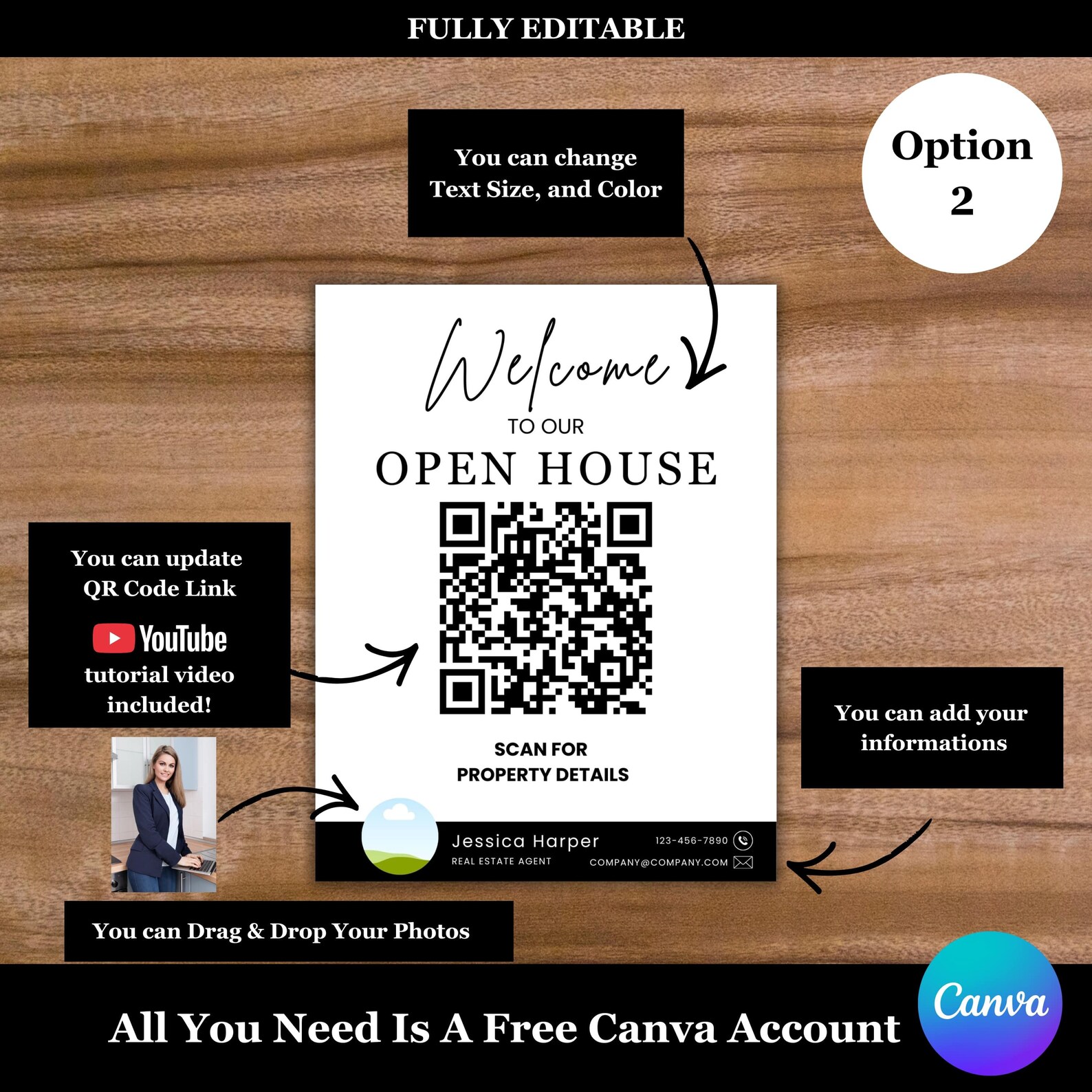Open House Templates: QR Code Sign Design, Real Estate Agent Print ...