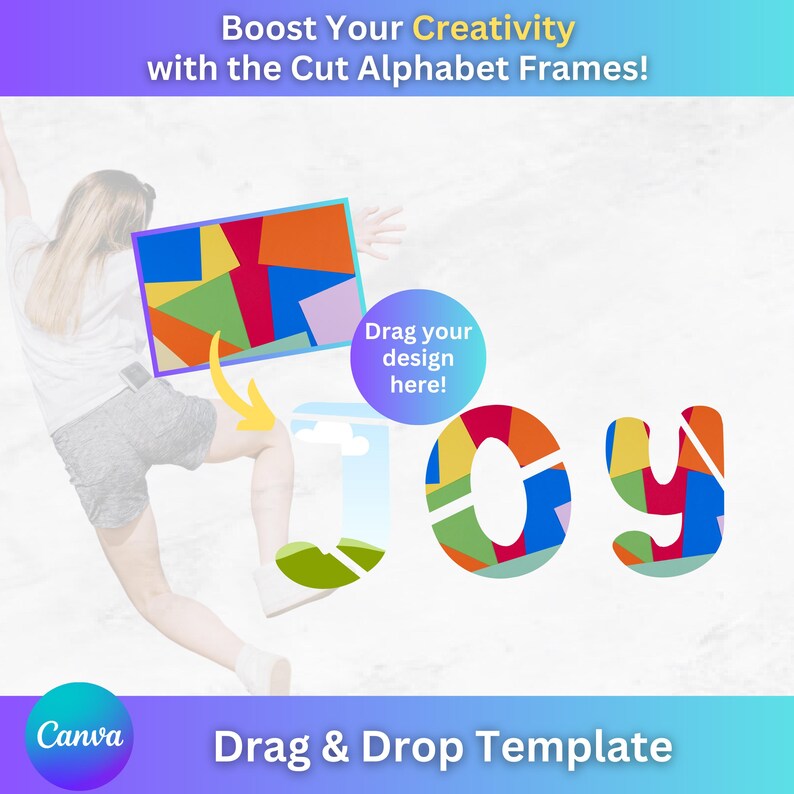 Editable Drag and Drop Canva Letter Frames, Canva Slice Frames ...