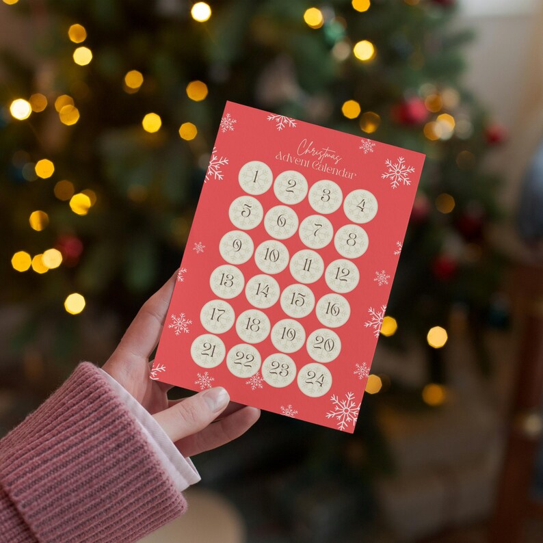 Printable Christmas Advent Calendar Bundle: Editable Canva Templates ...