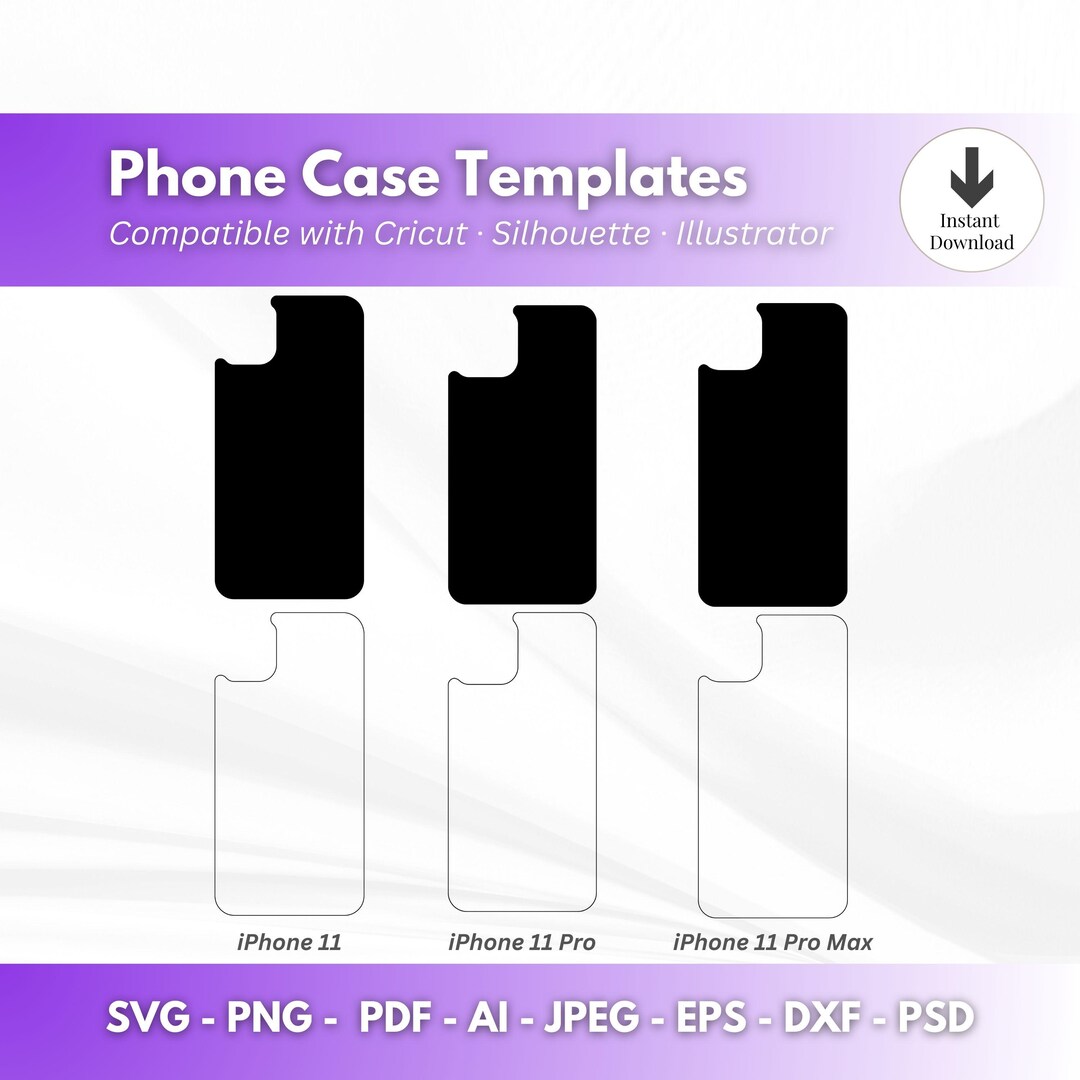 IPhone 11 Case SVG Templates: Cricut & Sublimation (digital Download ...
