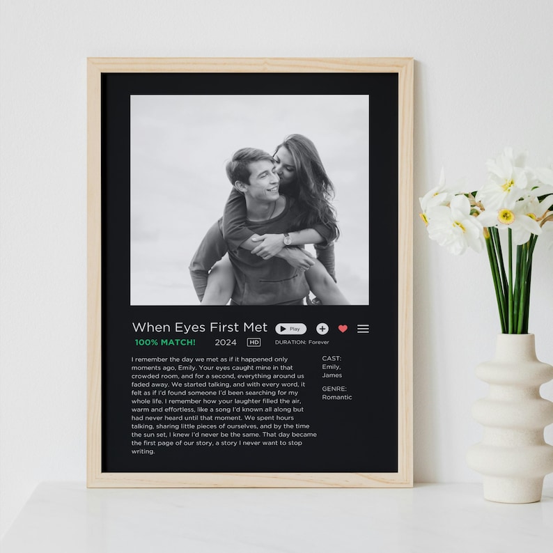 Personalized Movie Posters for Couples, Canva Movie Poster Templates ...
