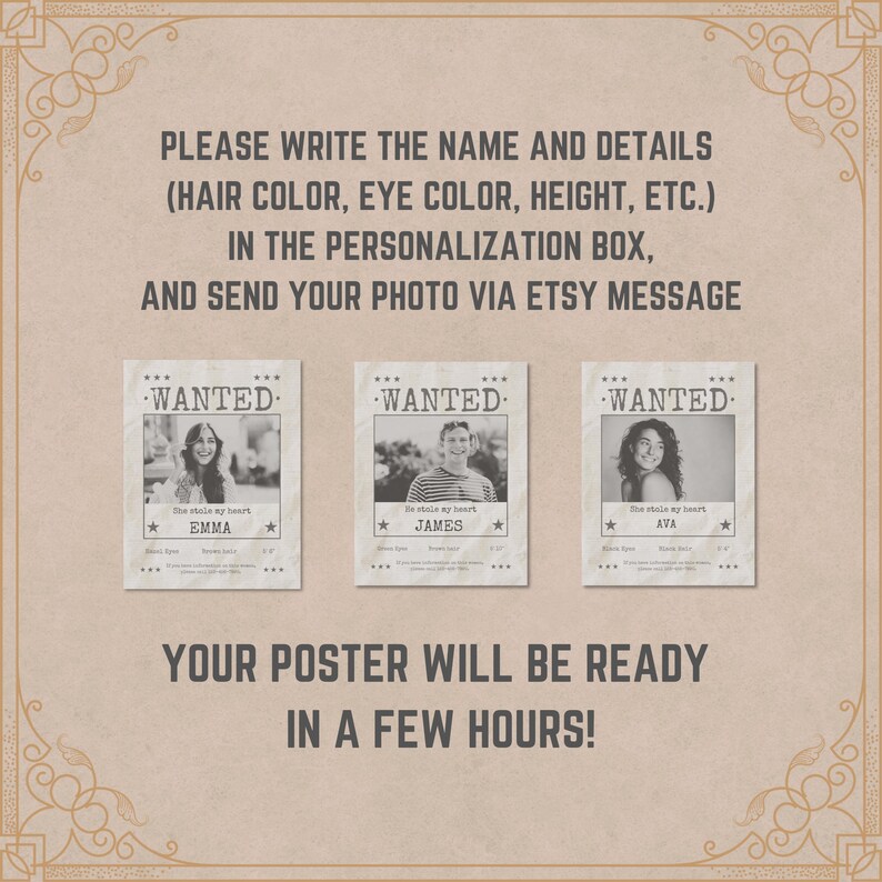Personalized Wanted Poster for Couples, Canva Editable Poster, Couples ...
