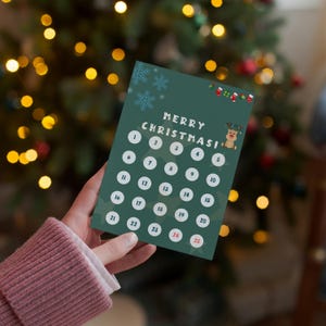 Printable Christmas Advent Calendar Bundle: Editable Canva Templates ...