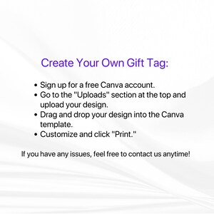 Birthday Gift Tag Template: Canva Editable, DIY Printable Tag (2x3.5 ...