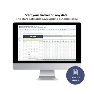 Colorful Simple Habit Tracker Google Sheets, Daily Progress Checklist ...