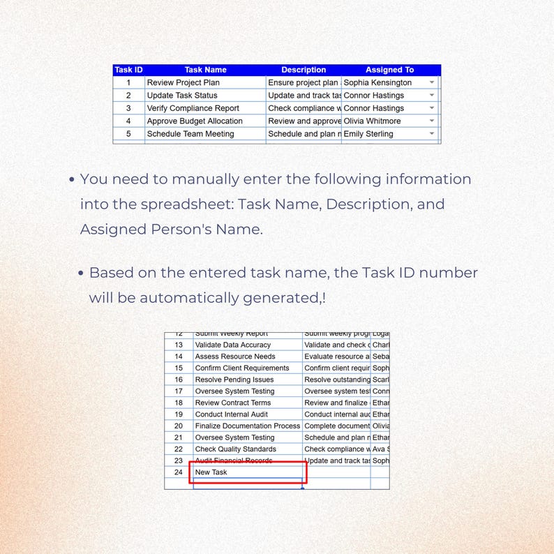 Task Tracker Google Sheets Template: Project Management To-do List ...