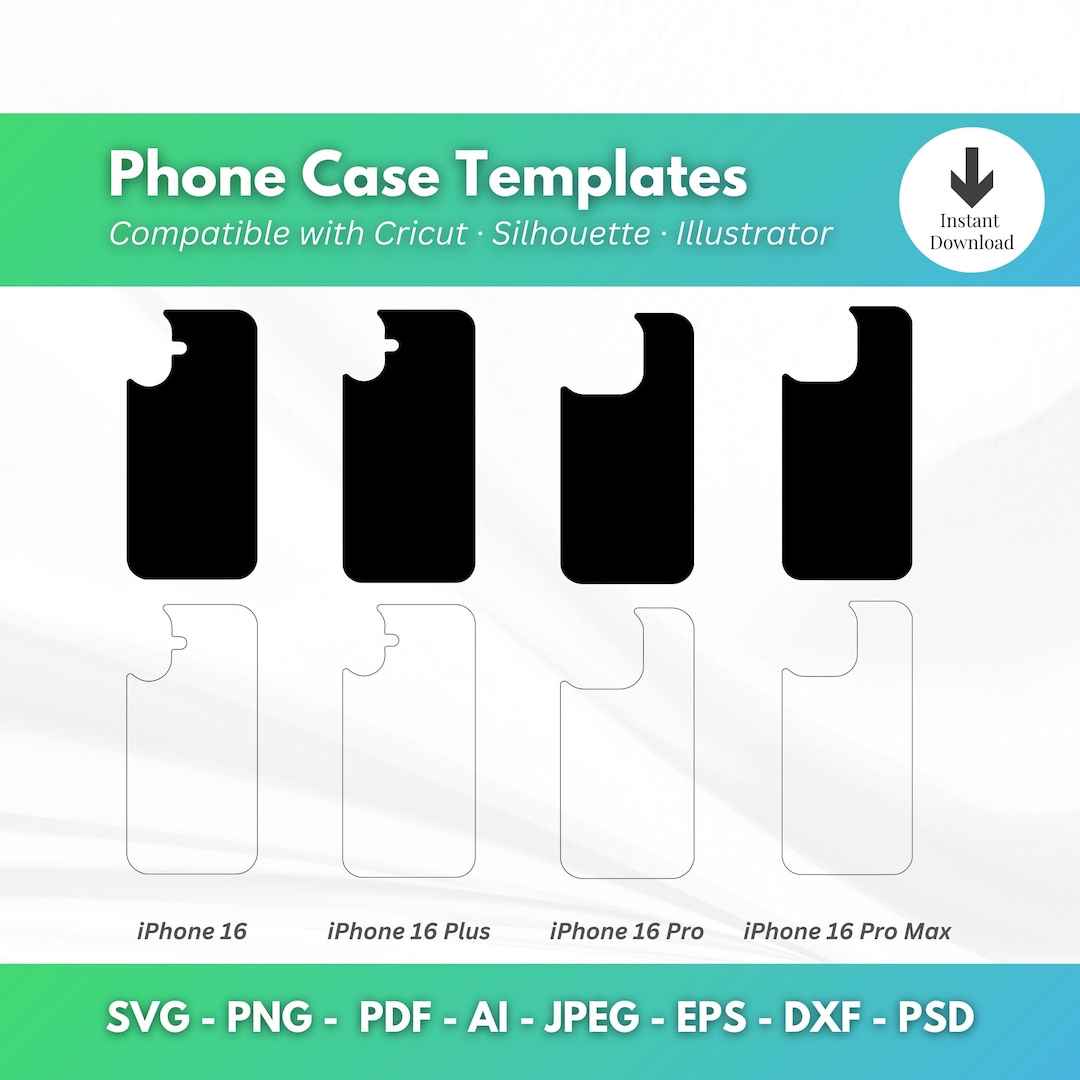 IPhone 16 Phone Case SVG: iPhone 16 Pro Max • 16 Pro • 16 Plus • 16 ...