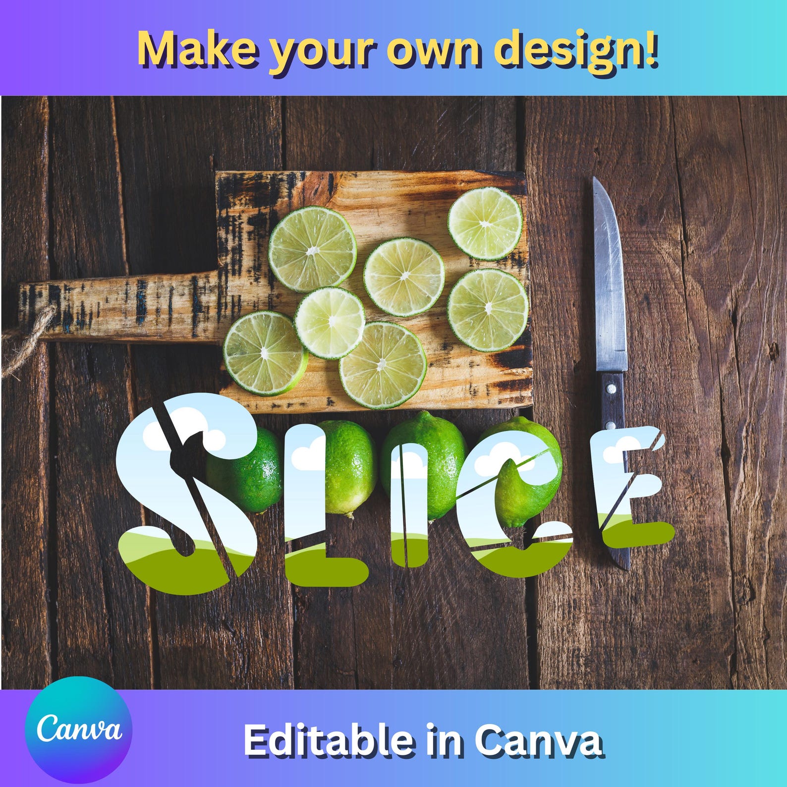 Editable Drag and Drop Canva Letter Frames, Canva Slice Frames ...