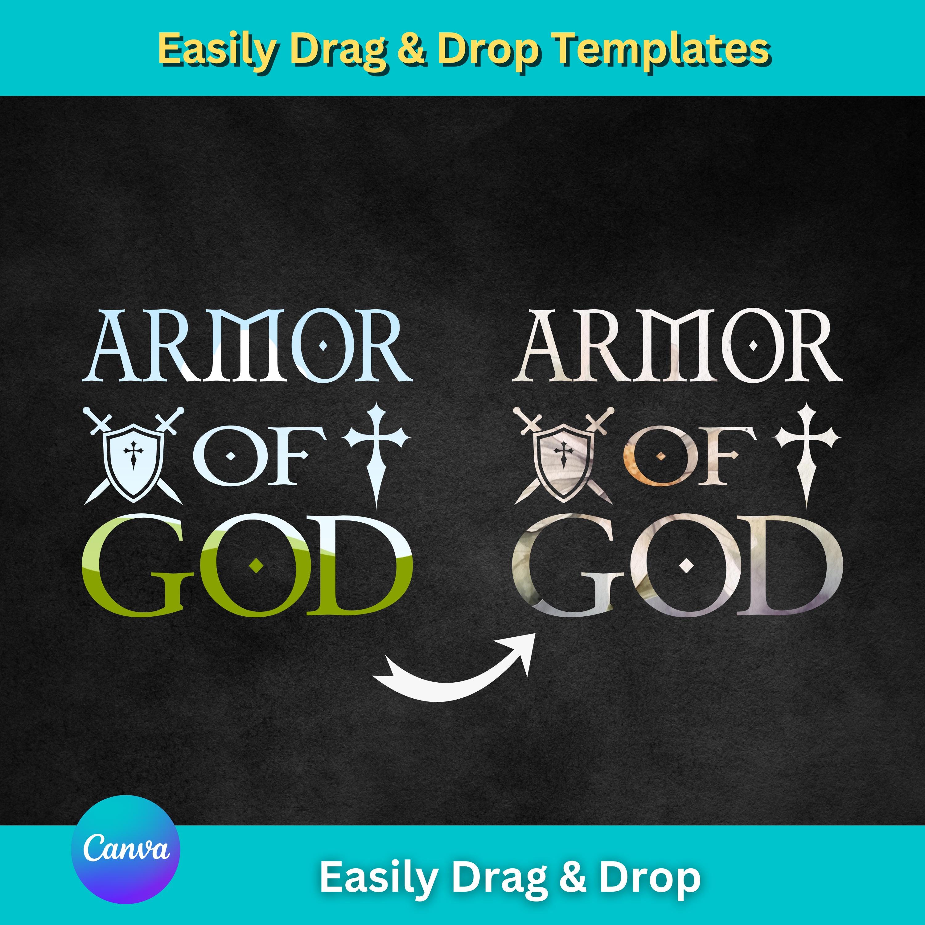 Armor of God Canva Template, Editable Canva Templates, Drag & Drop ...
