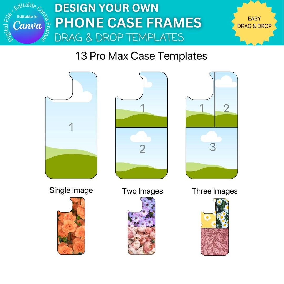 IPhone 13 Pro Max Collage Templates: Phone Case Sublimation (canva ...