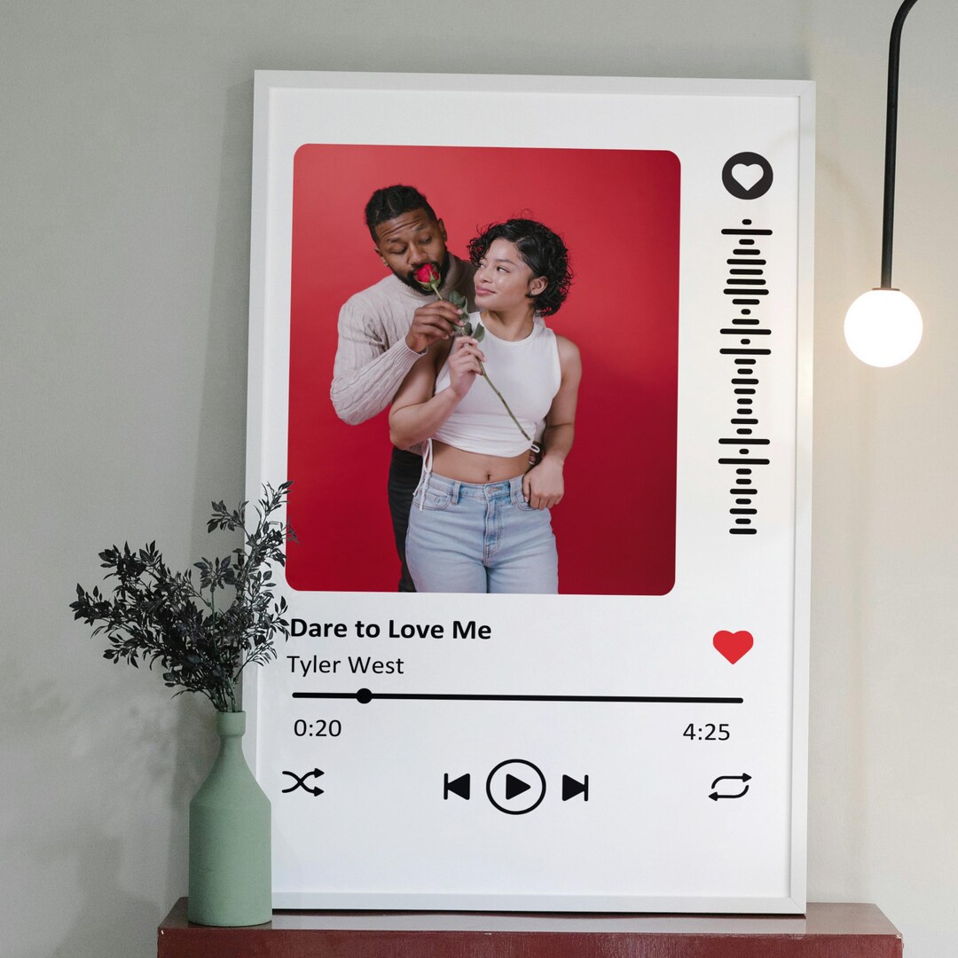 Music Player Themed Printable Custom Poster • Song Player Digital Art ...