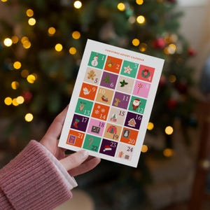 Printable Christmas Advent Calendar Bundle: Editable Canva Templates ...