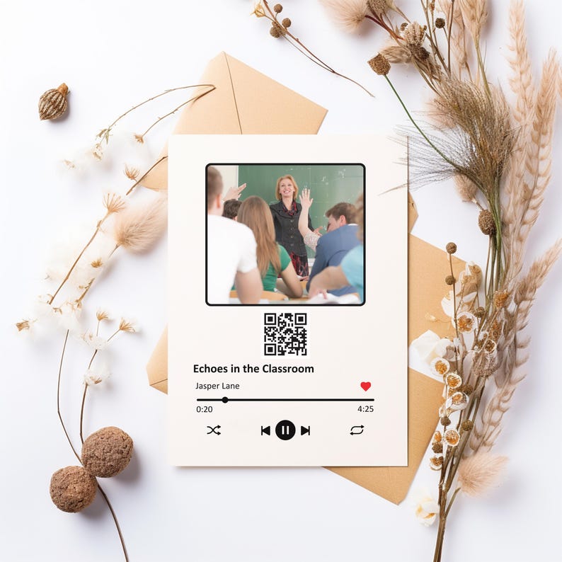 Custom Music Teacher Appreciation Print: Personalized QR Code (digital ...