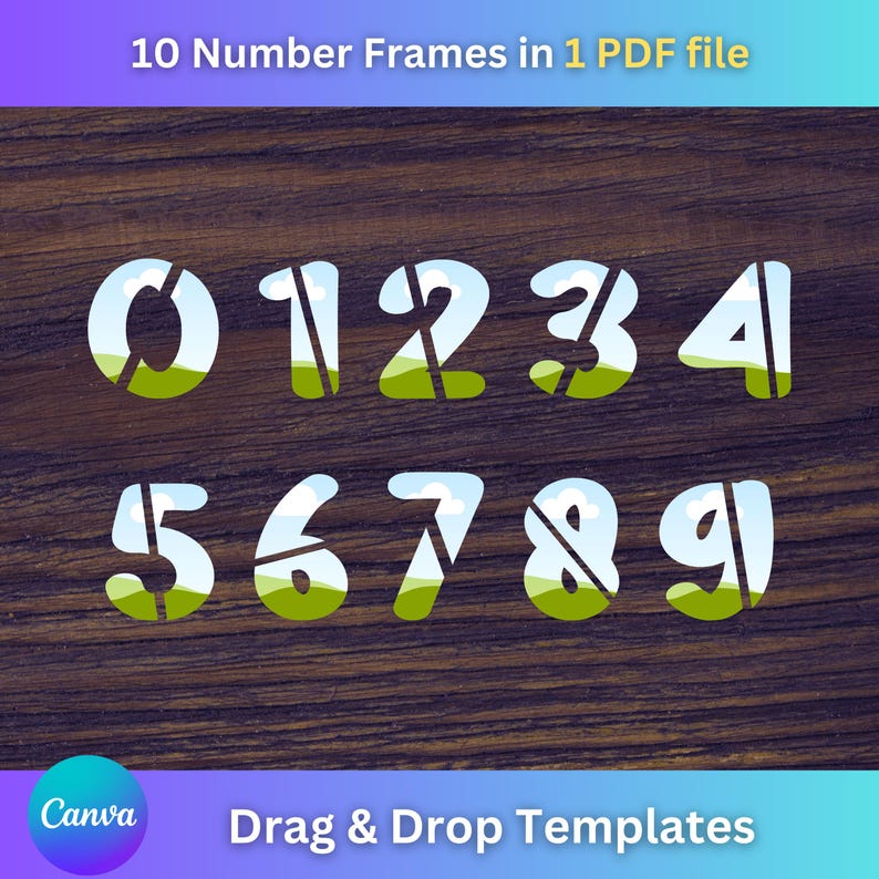 Editable Drag and Drop Canva Letter Frames, Canva Slice Frames ...