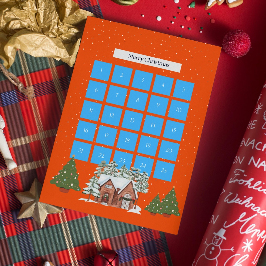 Printable Christmas Countdown Advent Calendar (digital Download) - Etsy