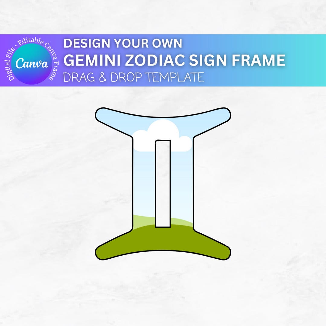 Editable Easy Drag and Drop Gemini Canva Zodiac Template, Make Your Own ...