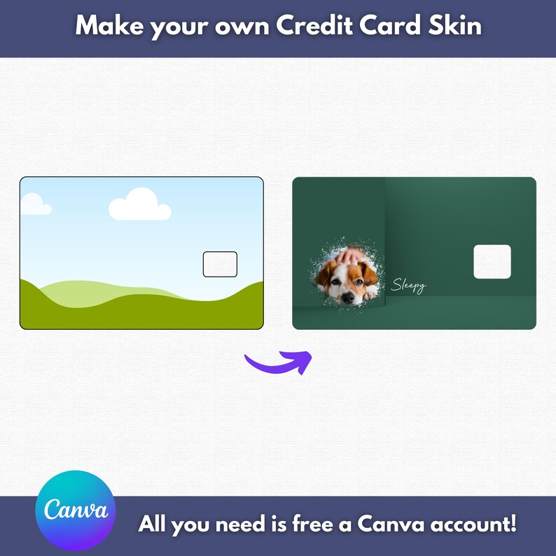 Credit Card Sticker Templates, Debit Card Decal Templates, Canva Drag ...