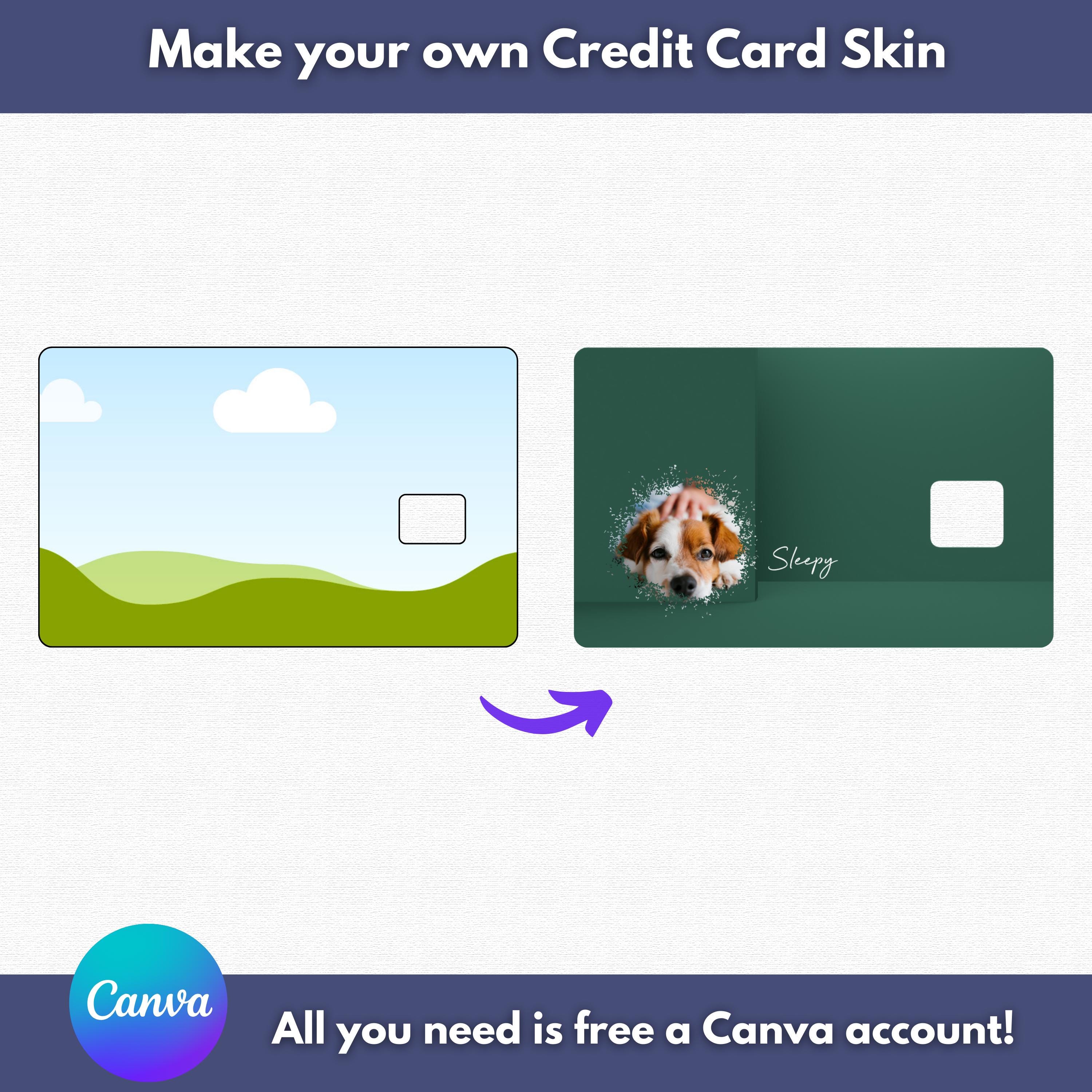 Bank Card Skin Templates, Debit Card Decal Templates, Canva Drag & Drop ...