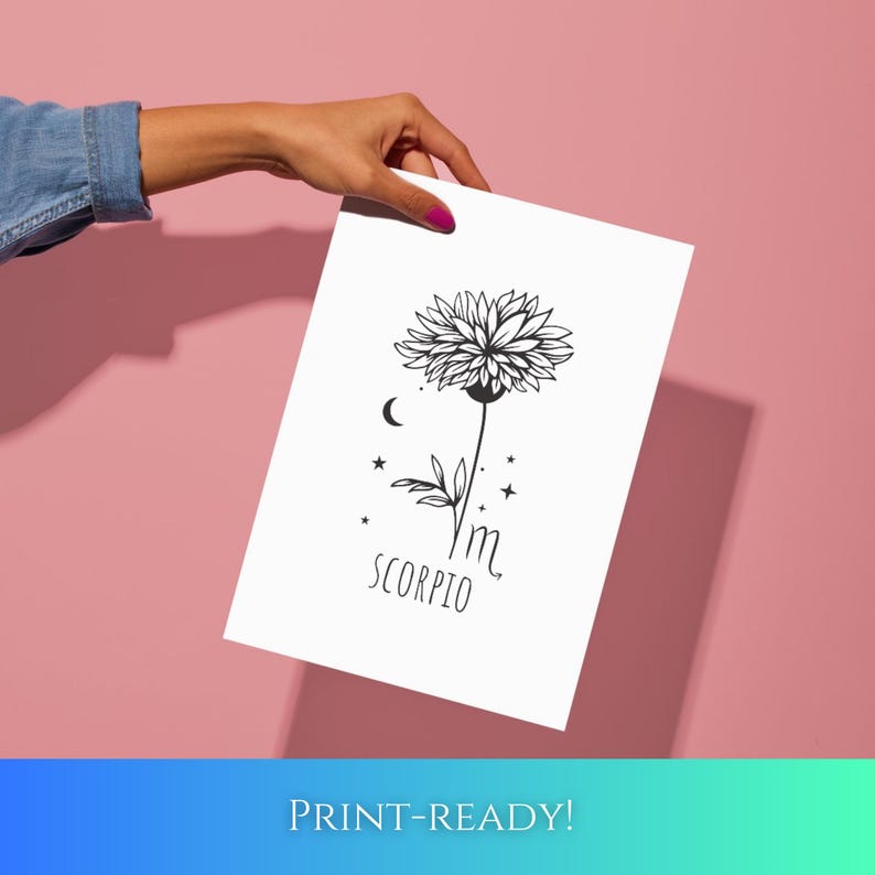 Marigold SVG Bundle, Birth Flower Bouquet With Zodiac Sign, Marigold ...