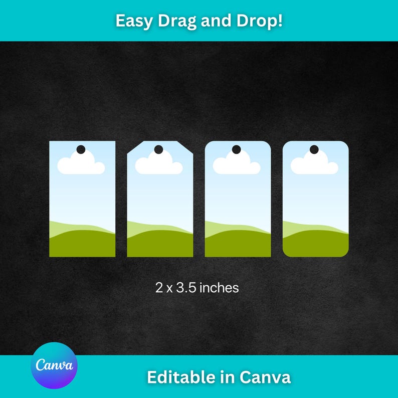 Birthday Gift Tag Template: Canva Editable, DIY Printable Tag (2x3.5 ...
