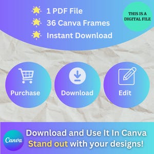 Editable Canva Frame Fillable Letters, Drag & Drop Canva Text Frames ...
