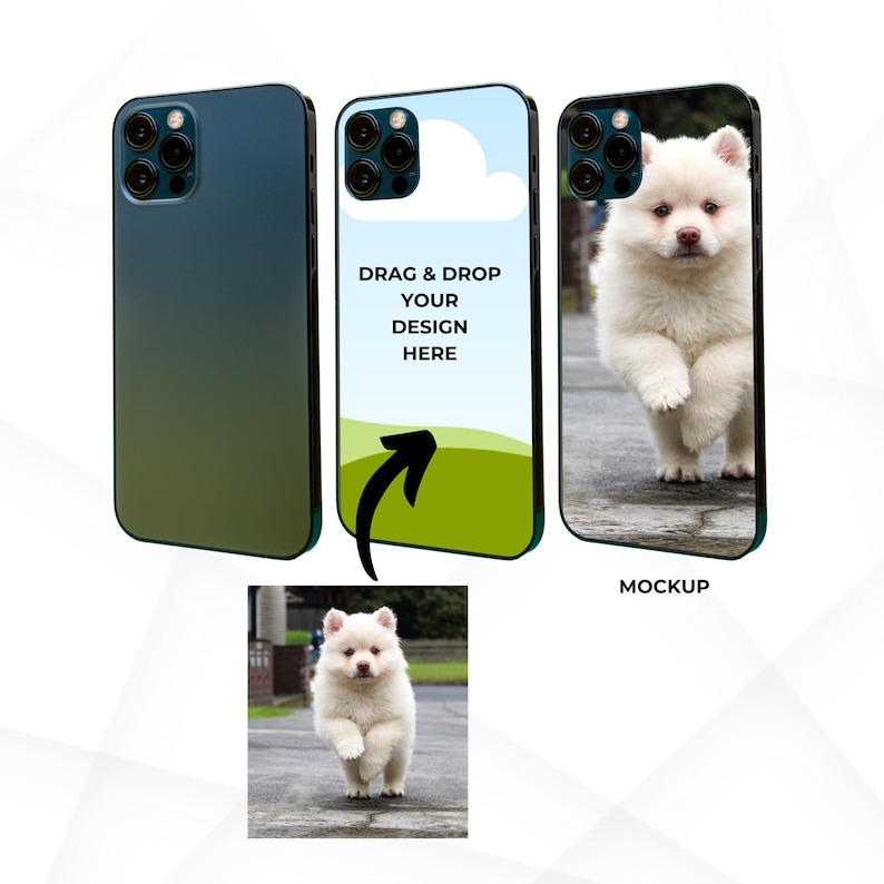 Phone Case Mockup Template: Canva Drag & Drop Frame (digital Download ...