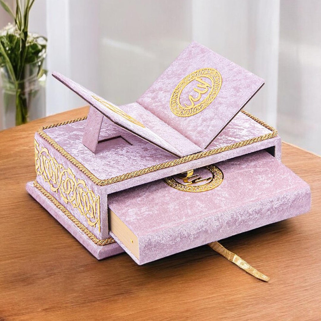 Personalized Quran Set With Desk Stand Quran Stand Islamic Gift Set ...