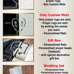 Personalized Couple Prayer Mat Set 2 Rose Patterned Heart Shaped Prayer ...