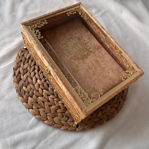 Personalized Quran Set With Mirrored Plexiglass Chest Velvet Eid ...