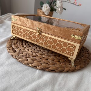 Personalized Quran Set With Mirrored Plexiglass Chest Velvet Eid ...